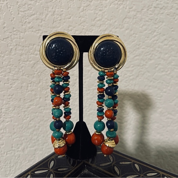 Chunky Lucite by Pakula | Jewelry | Vtg Design Resin Beaded With Gold ...